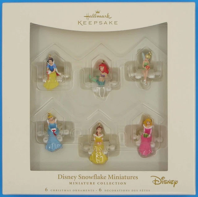 DISNEY SNOWFLAKE MINIATURES 6 Miniature Collection Hallmark Ornament ...