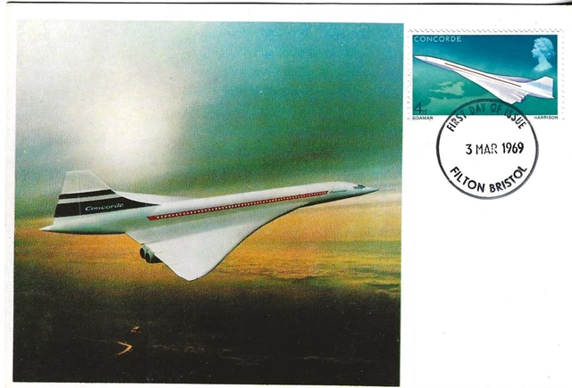 CONCORDE RARE CP Et Timbre Oblitere Filton 3 Mars 1969 EUR 4,99 ...