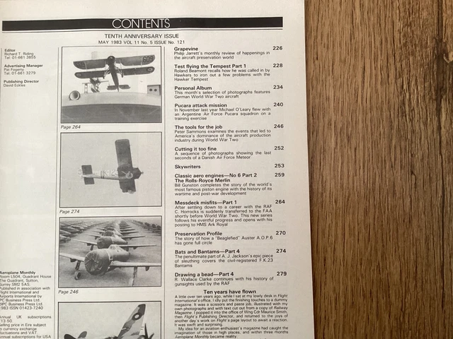 AEROPLANE MONTHLY MAGAZINE May 1983 Pucara Attack Mission £2.24 ...