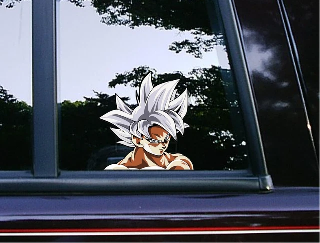 GOKU ULTRA PEEKER Peeking Peek Window Vinyl Decal Anime Dragon Ball Z ...