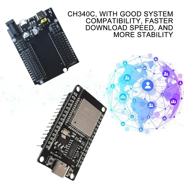 ESP32 DEVELOPMENT BOARD ESP32-DevKitC-32 ESP-WROOM-32 Expansion Board G ...