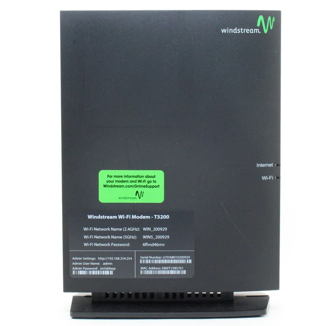 ACTIONTEC WINDSTREAM T3200 Bonded VDSL2 Wireless AC Gateway Router ...