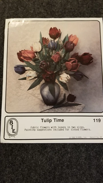 RARE TULIP TIME Pattern for Painted Fabric Flowers UNCUT Vintage £16.30 ...