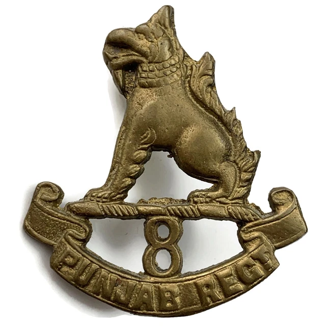 ORIGINAL 8TH PUNJAB Regiment British Imperial Indian Army Colonial Cap ...