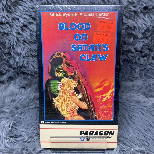 BLOOD ON SATANS Claw VHS Tape 1971 Linda Hayden Horror Cannon Paragon ...