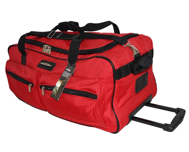 JEEP EXTRA LARGE Wheeled Travel Luggage Trolley Holdall Suitcase Bag ...