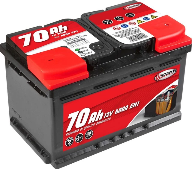 53763 BATTERIA AUTO 70Ah 12V 600A polo positivo destro cassetta L3B EUR 84,13 - PicClick IT