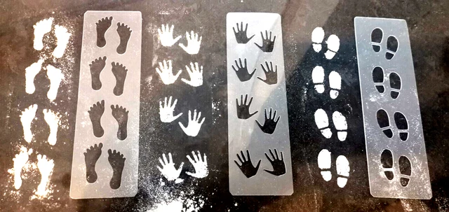TEMPLATE MINI FOOTPRINTS Footprint Handprint for Wichtelstreiche ...