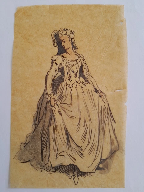 ANCIEN DESSIN SUR calque attribué à MAURICE PALLANDRE fond d'atelier ...