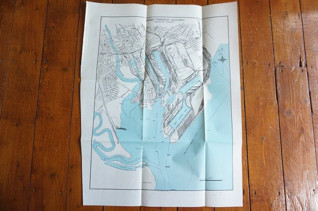 1939 GWR CARDIFF Harbour & Docks Railway Map £27.99 - PicClick UK