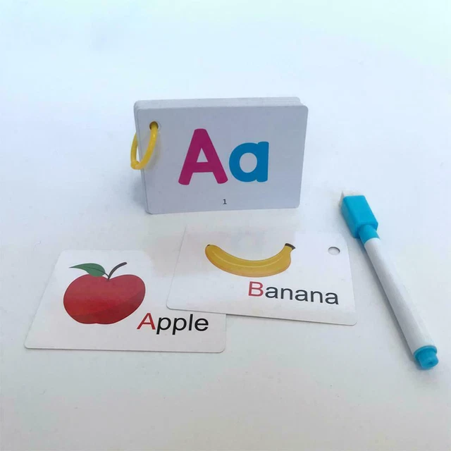 ALPHABET FLASH CARDS A-Z Kids Toddlers Preschool Early Pen Resource ...