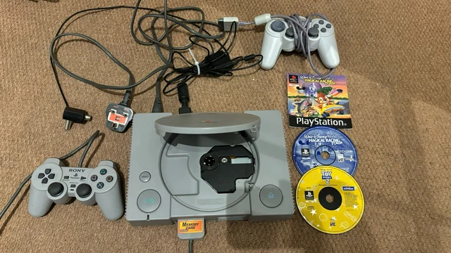 SONY PLAYSTATION 1 / PS1 SCPH-9002 Console, Leads, 2 Controllers. 2 ...