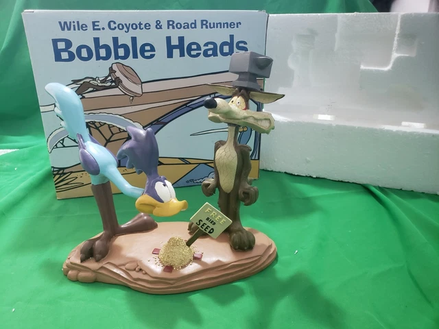WARNER BROTHERS WILE E Coyote & Road Runner 1995 Resin Bobble Heads ...