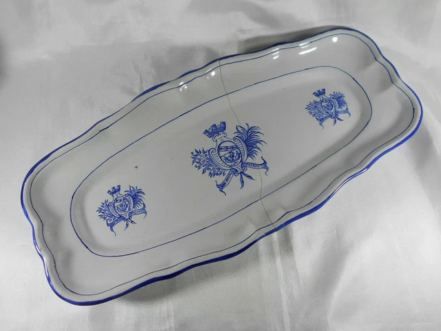 GRAND PLAT ARMOIRIES EN FAÏENCE SIGNÉE SAINT St CLÉMENT GALLÉ A NANCY ...