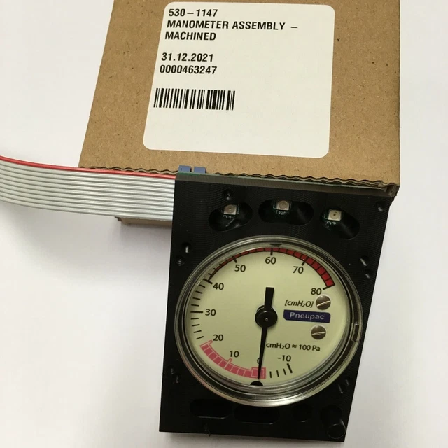 PNEUPAC MANOMETER PRESSURE Gauge Top Quality Machined 80 cmH2O Oxygen ...