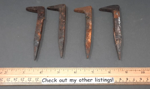 LOT OF 4 Antique Vintage 4" Railroad Train Track Mining Cast Iron ...