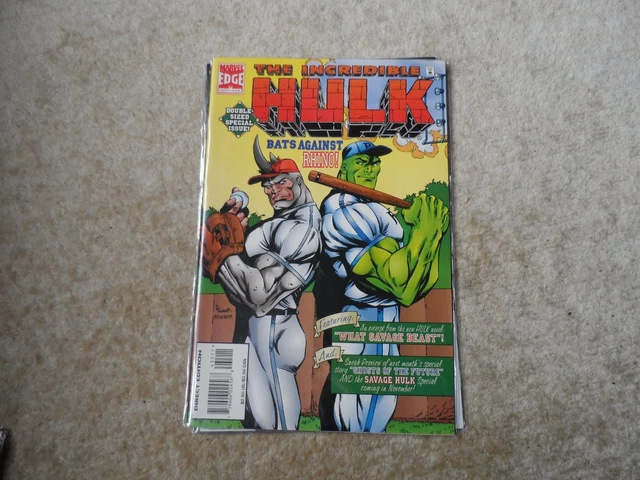 THE INCREDIBLE HULK - Bats - Against - Rhino - Marvel Edge Comic £5.76 ...
