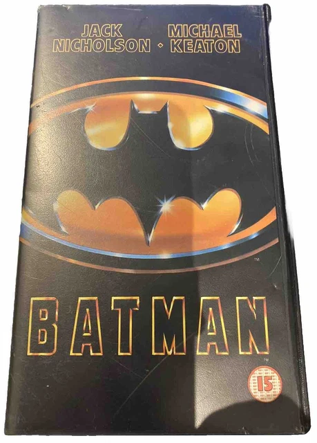 BATMAN MICHAEL KEATON Jack Nicholson original 1989 VHS PAL vidéo Warner Bros très bon état EUR 2 ...