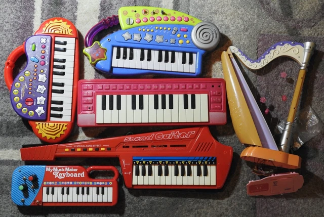 CIRCUIT BENT BENDING ELC barbie keyboard keytar synth harp project lot ...