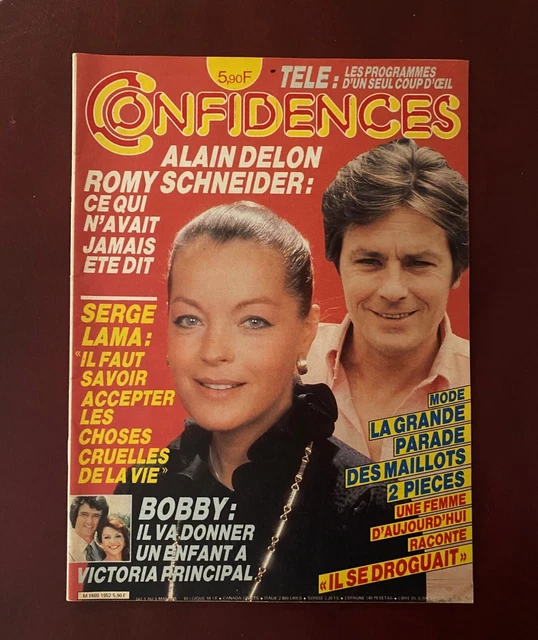 ROMY SCHNEIDER ALAIN Delon Confidences 1985 Romy EUR 6,00 - PicClick FR