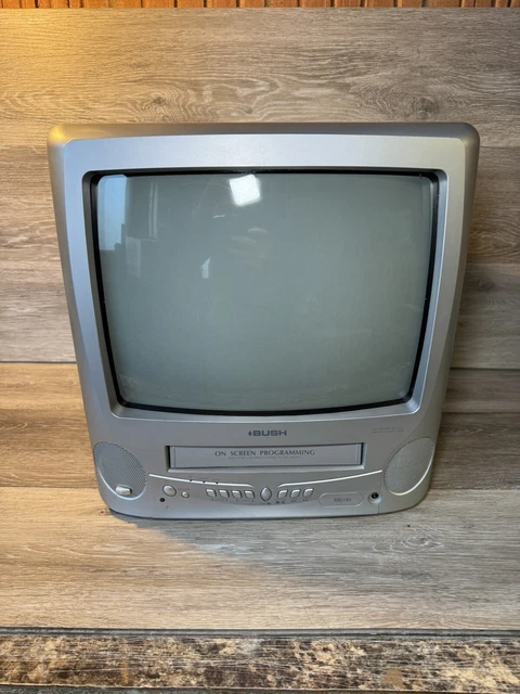 BUSH BTV18 BTV18SIL/VA 14" CRT TV Video Recorder Combo VCR VHS Gaming Retro £109.99 - PicClick UK