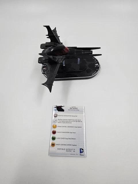DC HEROCLIX LOOSE Single Batman #V002 Batwing Vehichle LOOSE WITH CARD ...