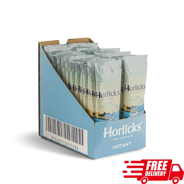 HORLICKS INSTANT MALTED Sachets 32g (Pack of 30) - Just add water £10. ...