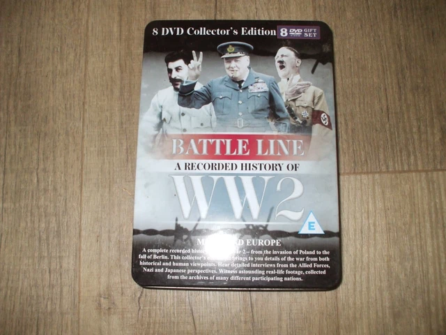 BATTLE LINE A Recorded History of WW2, 8 DVD Collectors Tin Edition £6. ...