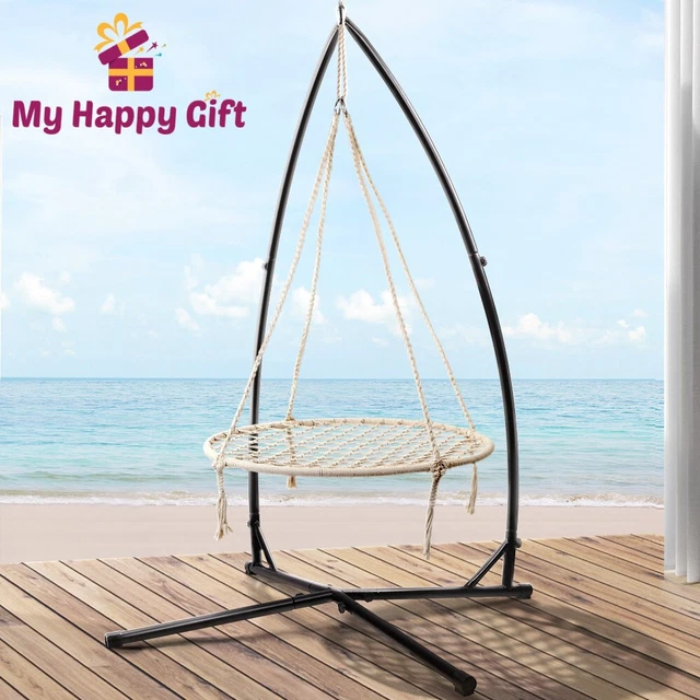 KEEZI KIDS OUTDOOR Hammock Chair with Steel Stand Swing Nest Spider Web ...