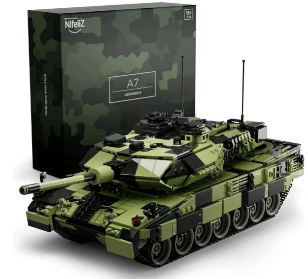 NIFELIZ LEOPARD 2A7, Militär Panzer Bausteine Set, WW2 Panzer Armee ...