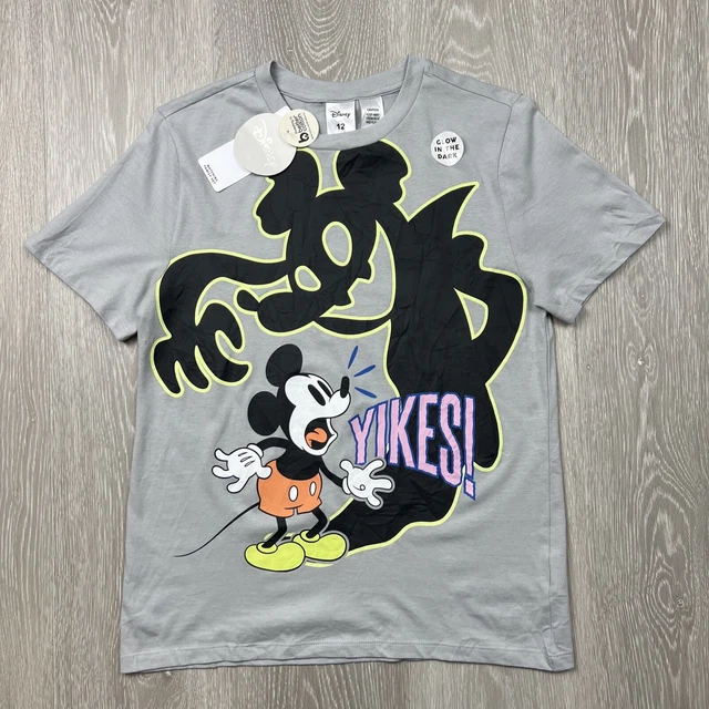 DISNEY MICKEY MOUSE 'Yikes' Grey Kids T-Shirt Size 12 Years (New) $7.96 ...