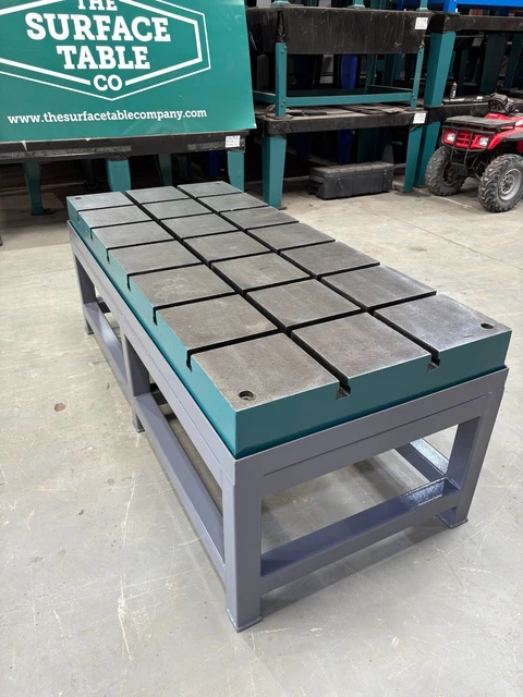 7FT X 3FT ENGINEERS CAST IRON SURFACE TABLE T SLOTTED WELDING ...