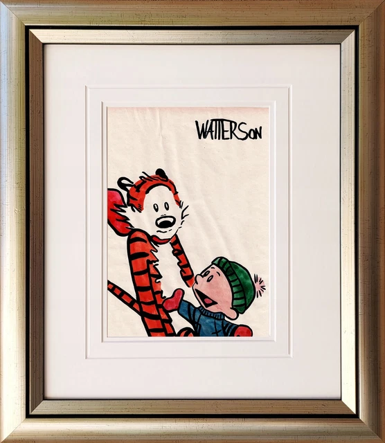 BILL WATTERSON - Great old handmade watercolor !!! £39.53 - PicClick UK