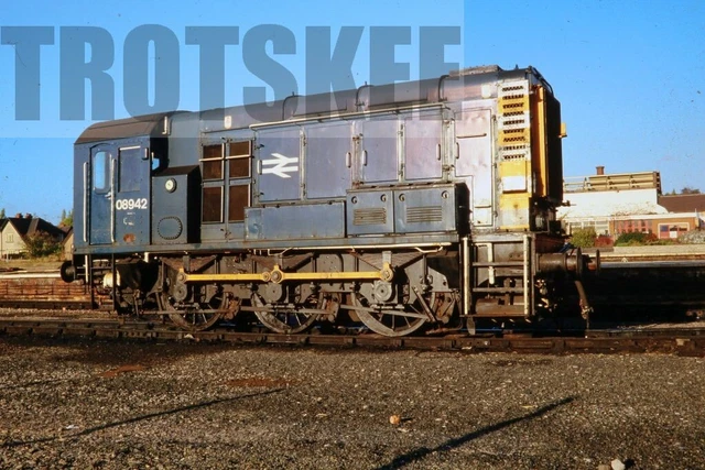 35MM SLIDE BR British Rail Diesel Loco Class 08 08942 Hereford 1986 ...