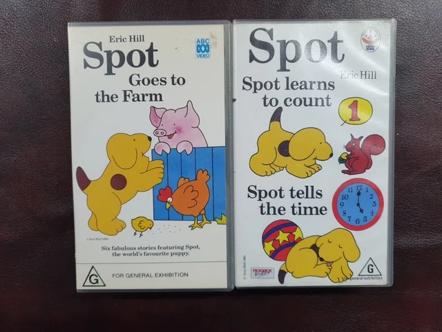 SPOT VHS VIDEO Tape Bundle - Goes To The Farm, Learns To Count, Tells ...