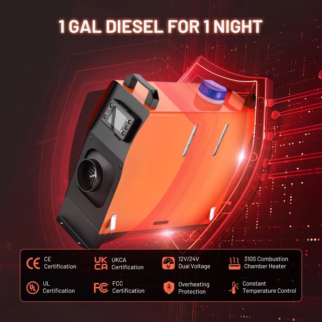 ALL-IN-ONE 8KW PARKING Heater 12V-24V Bluetooth App LCD For Car Trailer ...