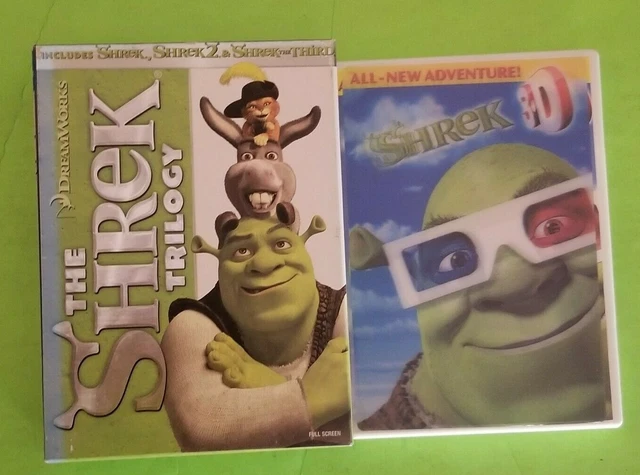 LOT OF 4 Shrek DVDs Shrek, Shrek 2, Shrek The Third and Shrek 3-D, FREE ...