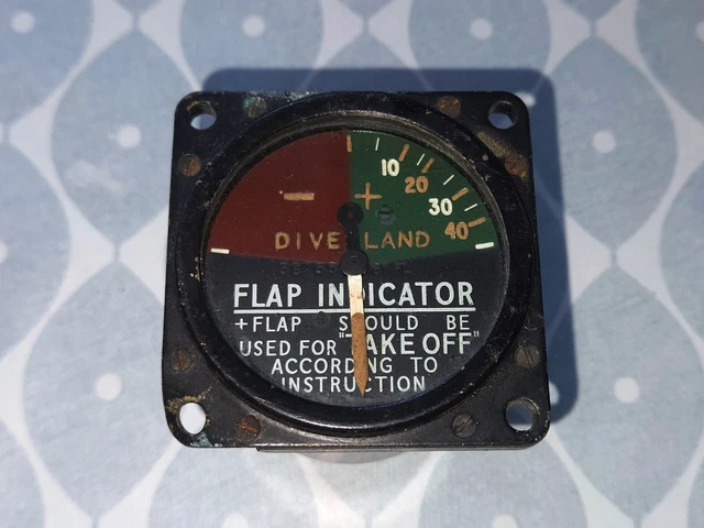WW2 WWII RAF Dive Bomber flaps position indicator Aircraft Cockpit ...