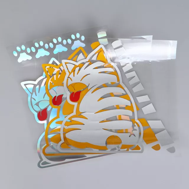 CAT MOVING TAIL Paw Windshield Rear 3D Window Wiper Cartoon Car Decal ...