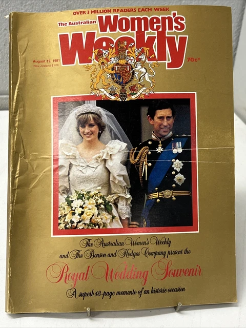 VINTAGE MAGAZINE CHARLES & Diana Wedding Souvenir Royal Royalty Womans ...