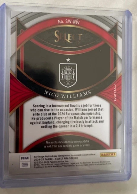 2024-25 PANINI SELECT FIFA Nico Williams Patch Spain FC Barcelona £42. ...