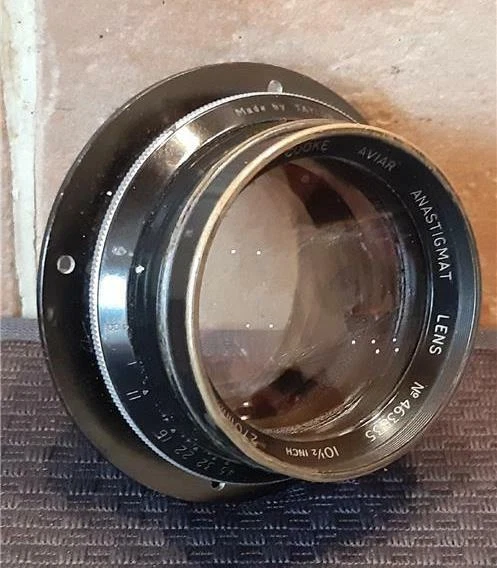 RARE TAYLOR & Hobson Cooke "Aviar" Brass Anastigmat 10.5 Inch Camera ...
