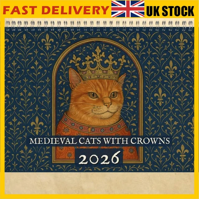 2026 MEDIEVAL CATS with Crowns Calendar - NEW Must-Have for Cat Lovers🔥 ...