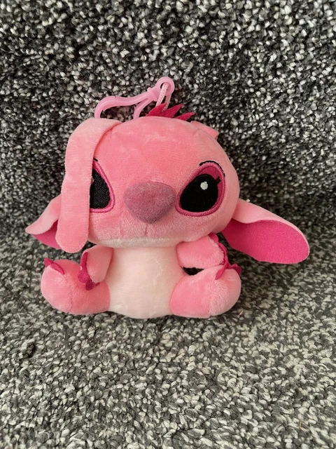 DISNEY STITCH ANGEL Plush Soft Toy Pink Keyring Hanging Charm £7.50 ...