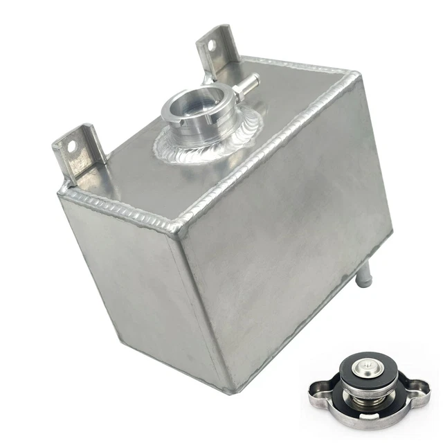 UNIVERSAL ALUMINUM RADIATOR Expansion Coolant Overflow Header Tank ...