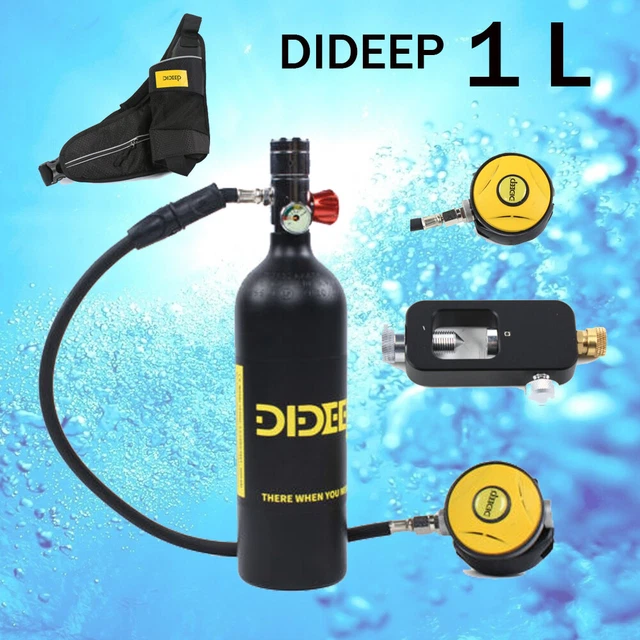 MINI SCUBA DIVING Equipment Kit 1L Air Oxygen Tank Set US (15-20 minute ...