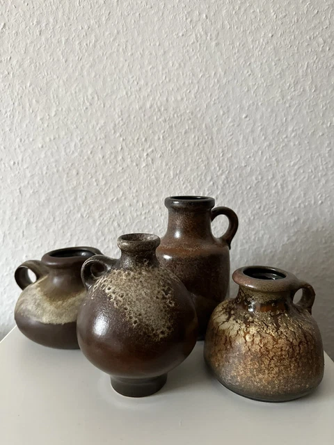 VASEN SAMMLUNG KRUG Henkelvase Keramik Scheurich Ruscha Kiel Lava EUR ...