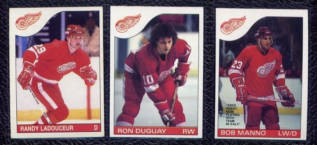 1985-86 OPC #134 Bob Manno ailes rouges comme neuf dans leur emballage ...