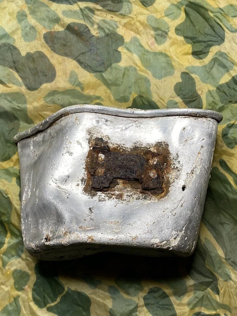 US WW2 CANTEEN Cup Relic 82nd Airborne INITIALS Trench Art Battle ...