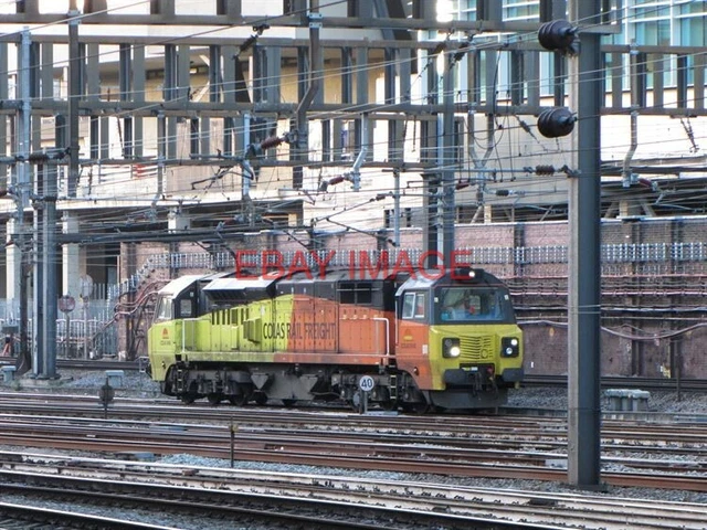 PHOTO (2) Colas Rail Class 70 Freight Locomotive No. 70802 Approaches ...